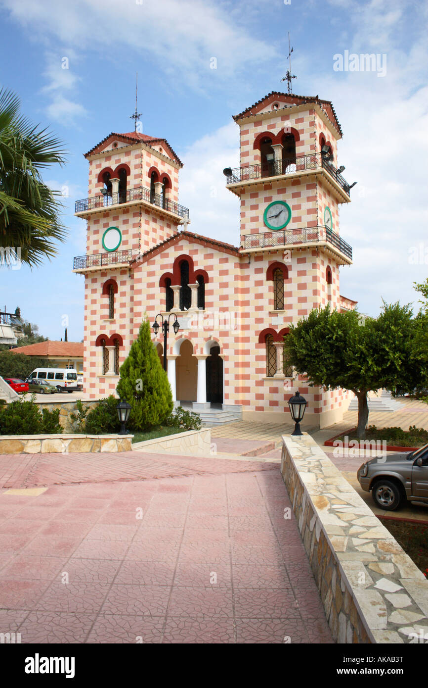 Double fronted church in Katastari village Zakynthos, Greece Stock ...
