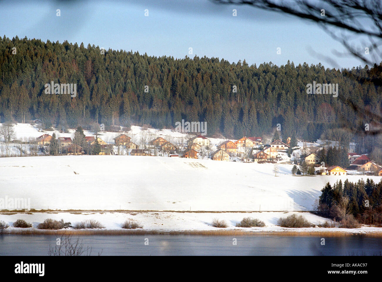 Snow scene in the French Comte region of Eastern France Stock Photo - Alamy