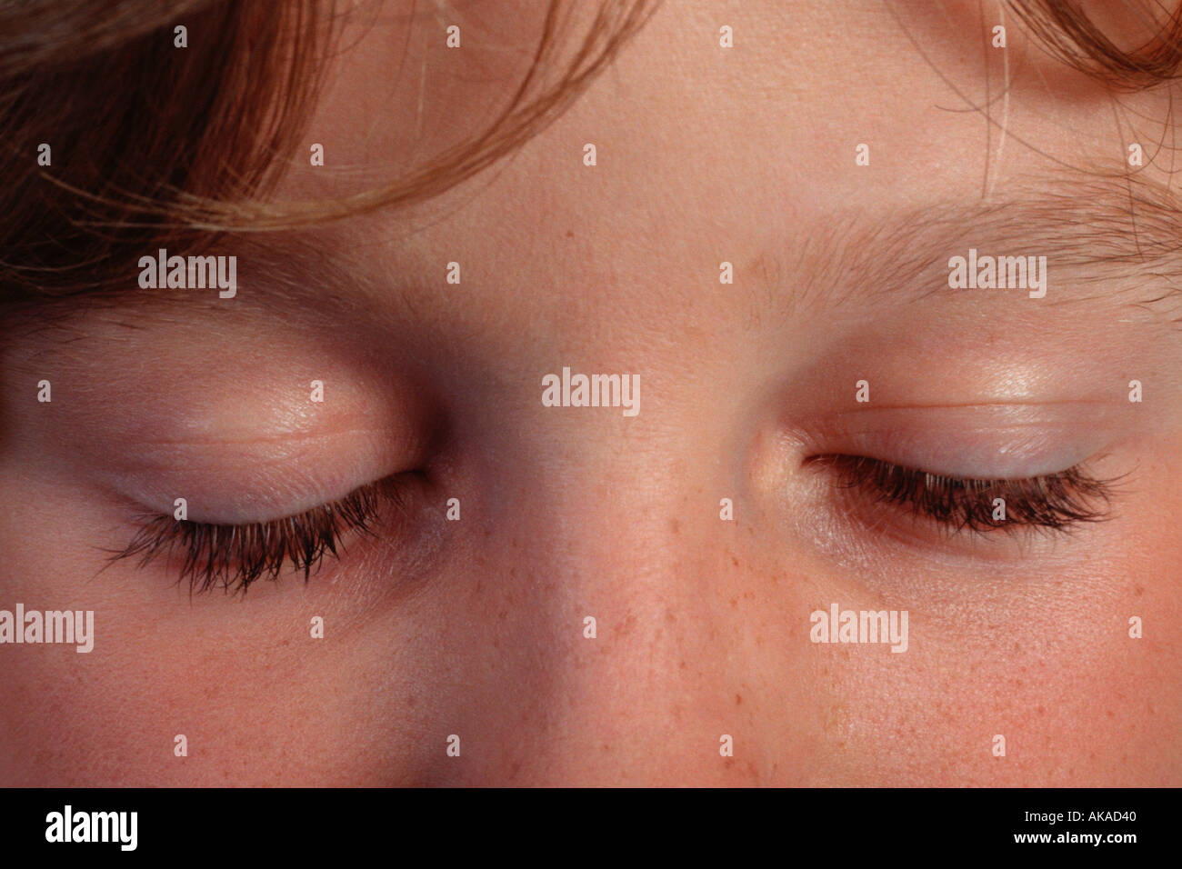 Closed child s eyes Stock Photo - Alamy