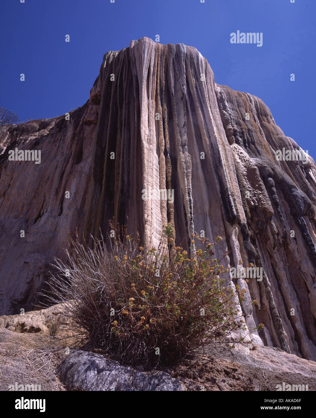 The waterfall-like rock formation of Hierve el Agua petrified waterfall ...