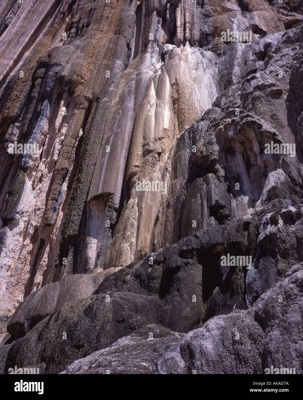 The waterfall-like rock formation of Hierve el Agua petrified waterfall ...