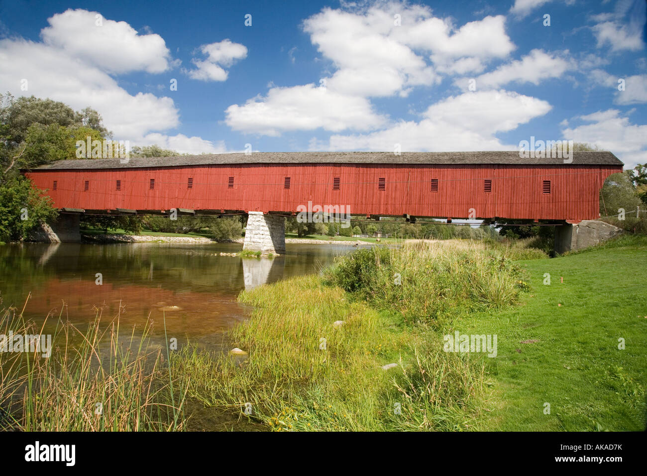 One of the best preserved Covered Bridges in Ontario Stock Photo - Alamy