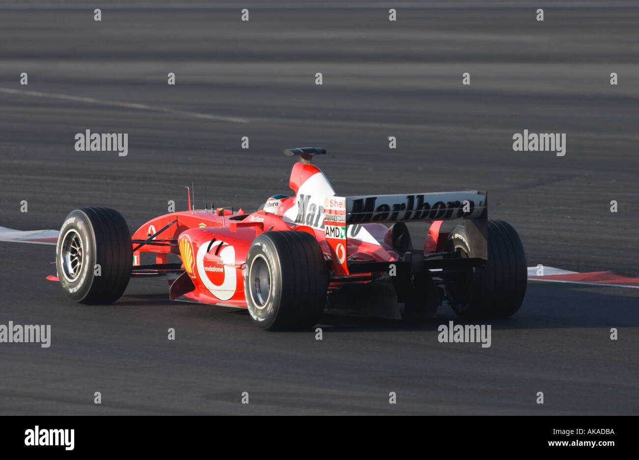 Luca Badoer driving the Ferrari Formula One racecar in 2004 Stock Photo ...