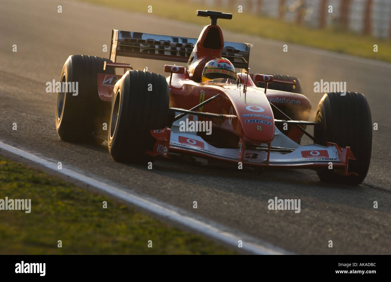 Luca Badoer driving the Ferrari Formula One racecar in 2004 Stock Photo ...