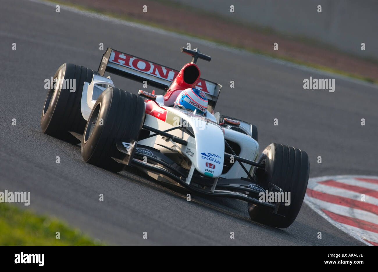 Jenson Button driving the BAR Honda Formula One Racecar in 2004 Stock Photo - Alamy