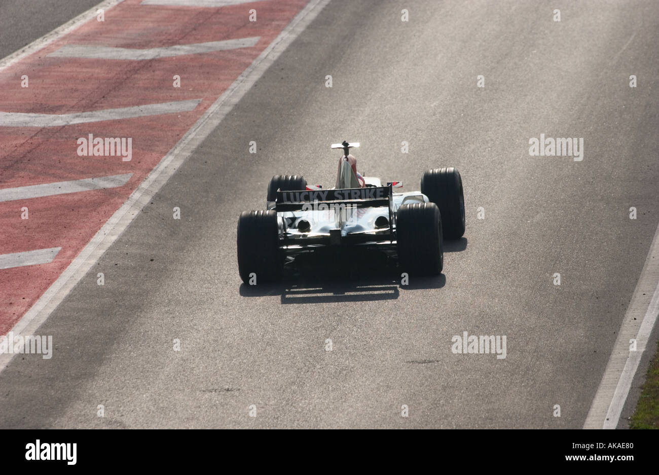 Jenson Button driving the BAR Honda Formula One Racecar in 2004 Stock ...
