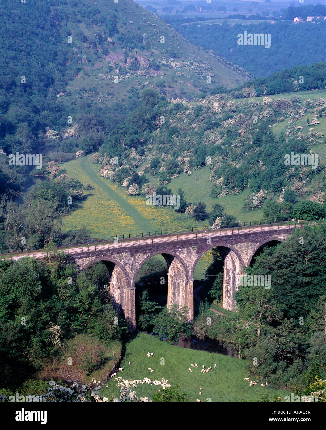 The former Midland railway bridge now the Monsal Trail long distant ...