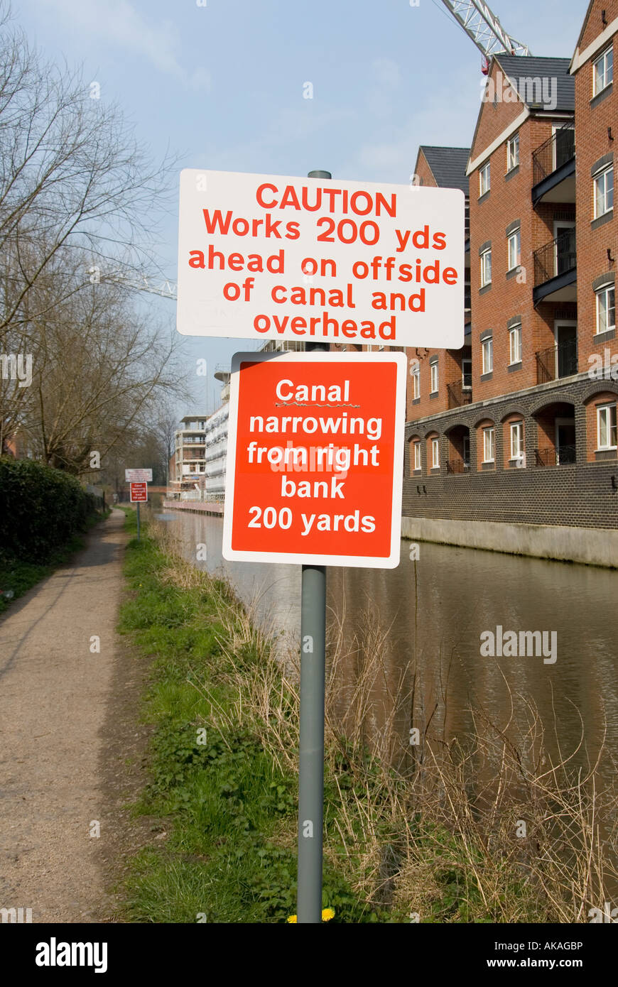 Signpost Reading Caution Works Ahead Warns of New Luxury Flat ...