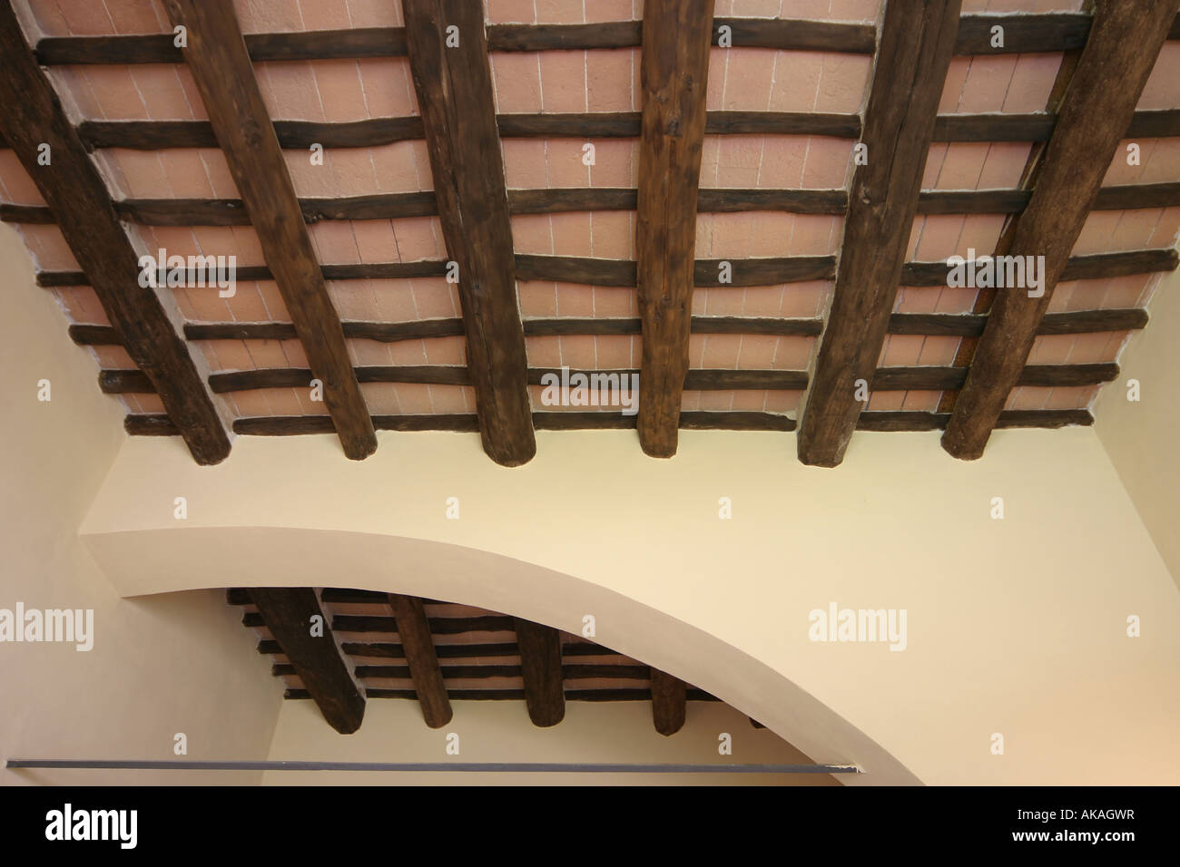 ceiling with traditional beams Stock Photo - Alamy