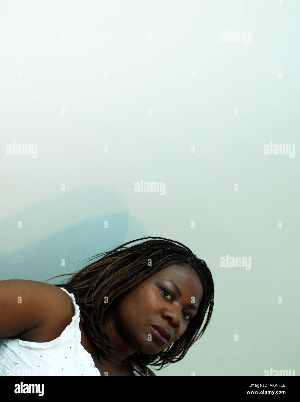 Moody Black Woman Stock Photo - Alamy