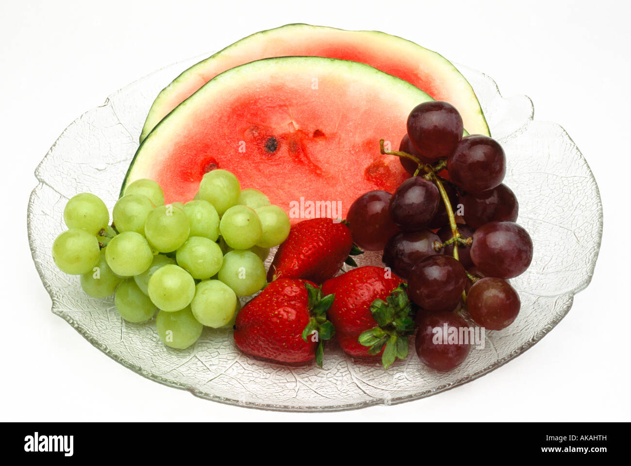 Plate of fruit Stock Photo - Alamy