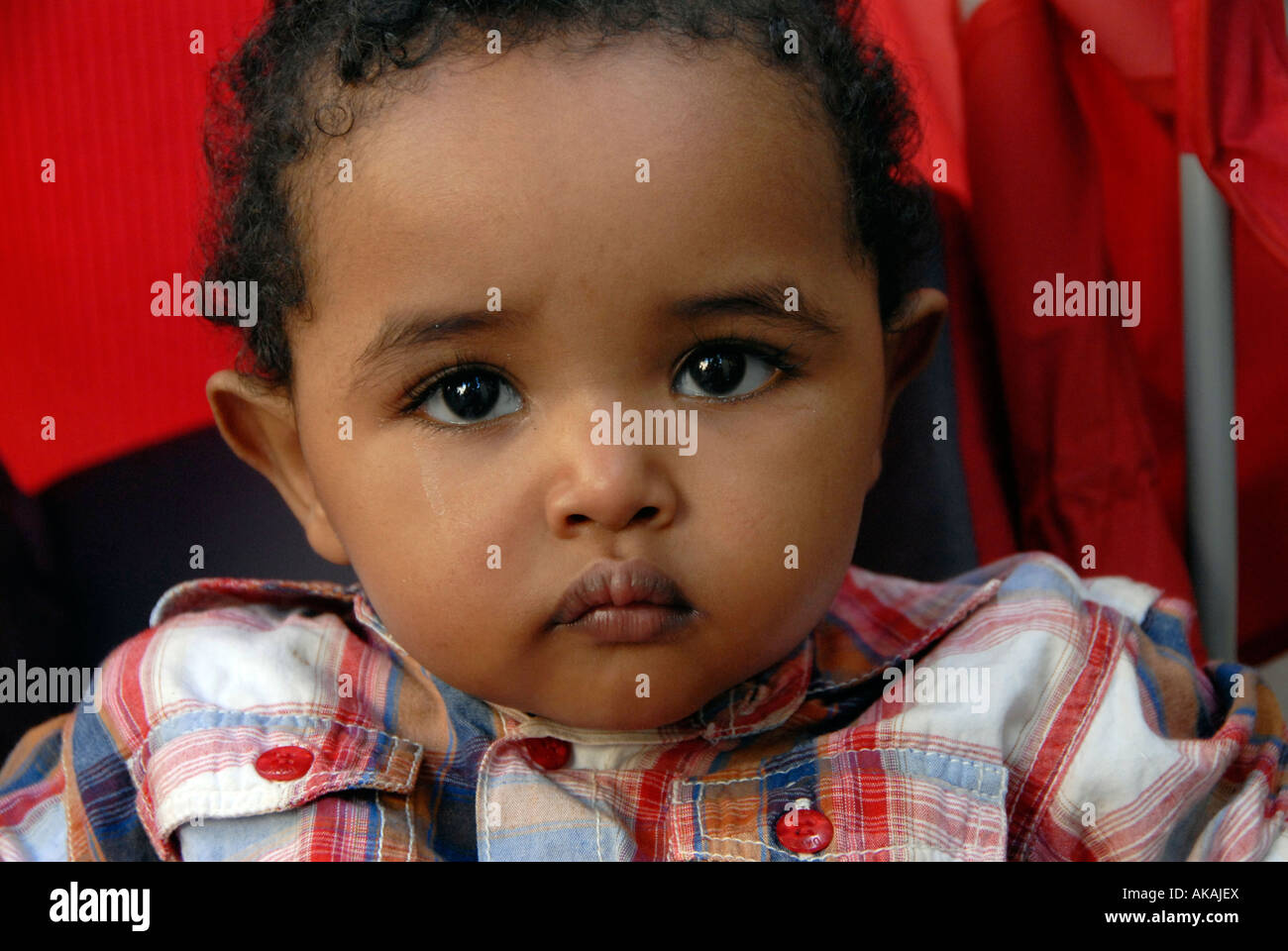 Black young child baby Stock Photo - Alamy