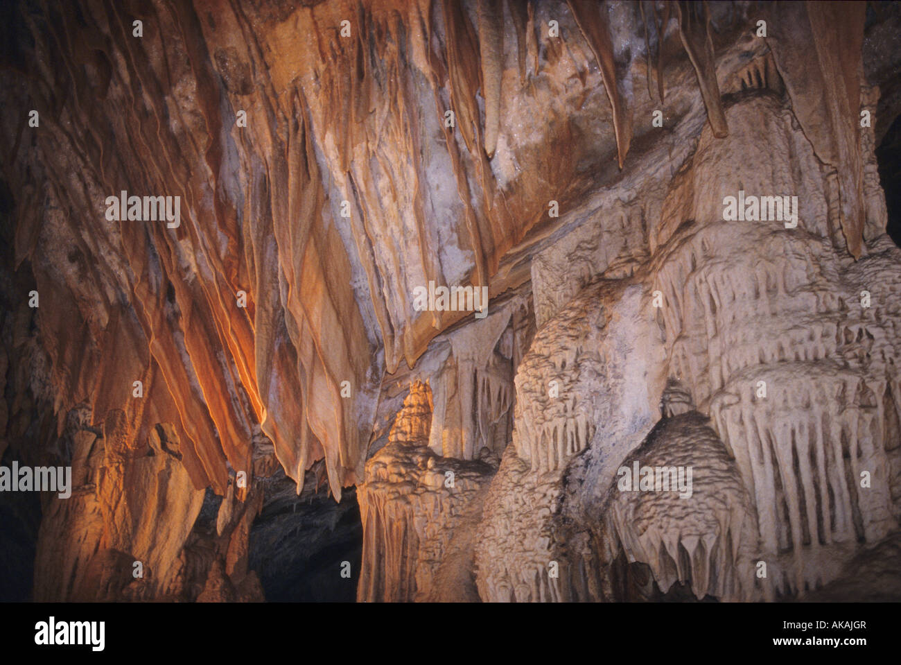 Limestone formations in the Jenolan Caves at the Blue Mountain National ...