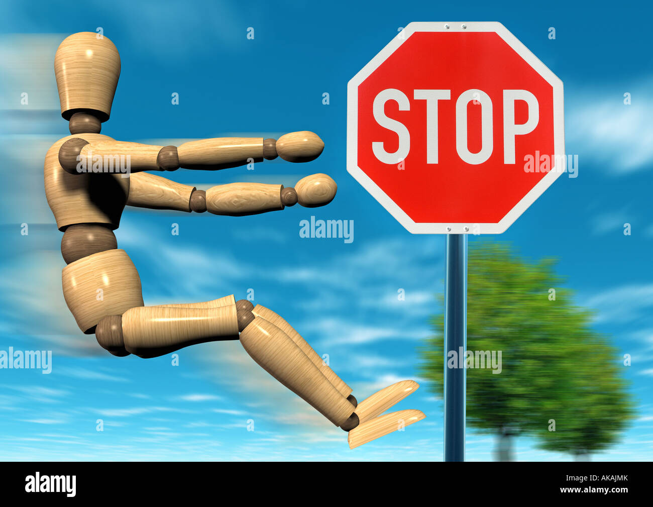 stop sign Stoppschild vor blauem Wolkenhimmel Stock Photo - Alamy