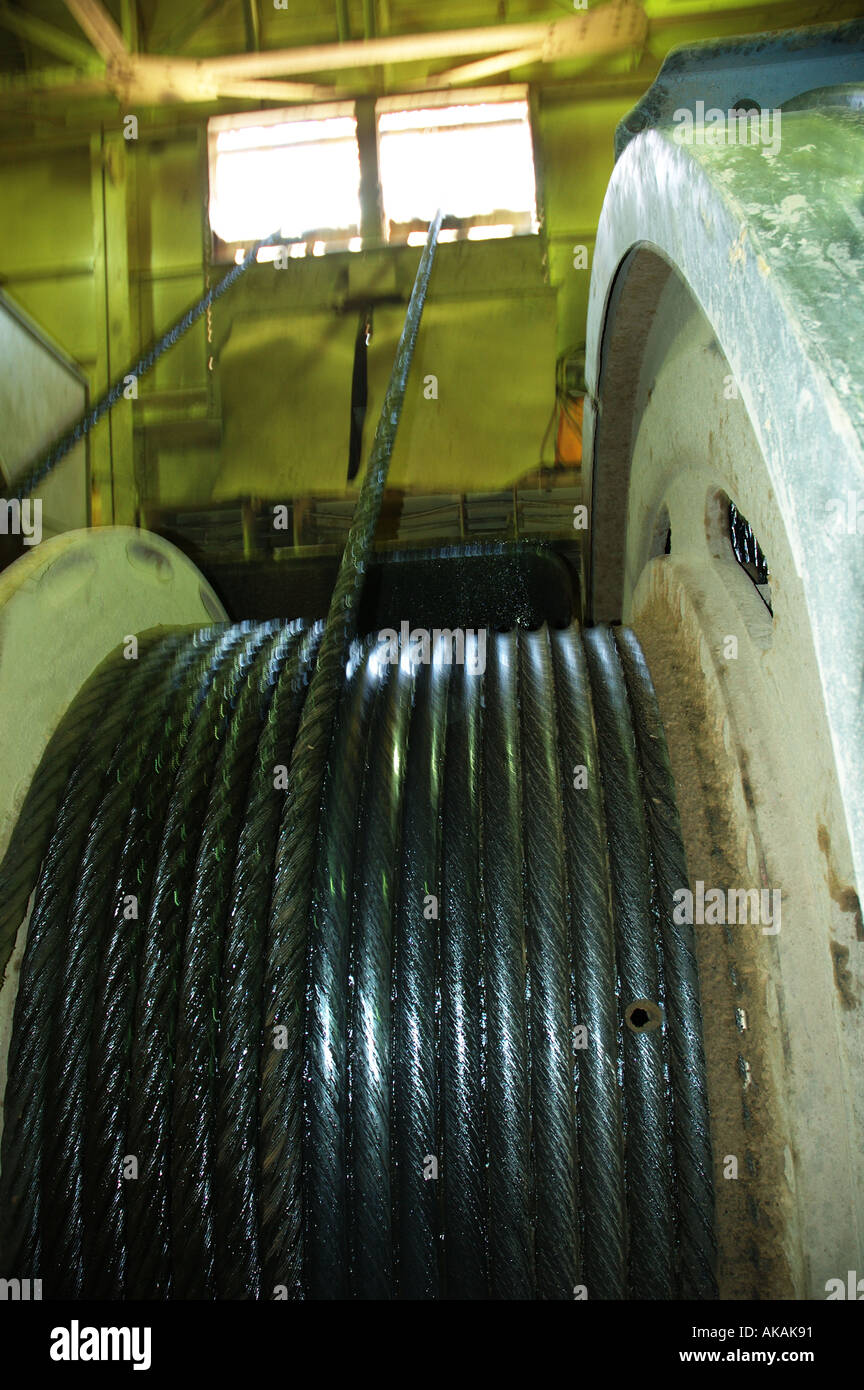 Massive cable in mining drag line dsc 3051 Stock Photo - Alamy