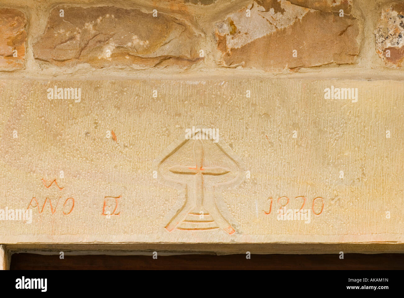 Stone carving in lintel Stock Photo - Alamy