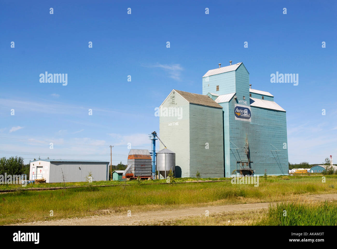 Grain Elevator in Town of Hythe Alberta Canada Stock Photo - Alamy