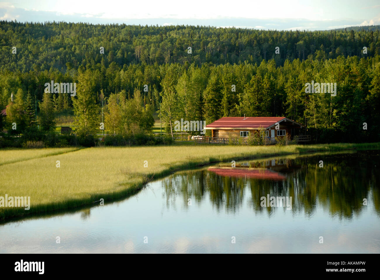 Scenic View of Wye Lake Park Watson Lake Yukon Territory Canada Alaska ...
