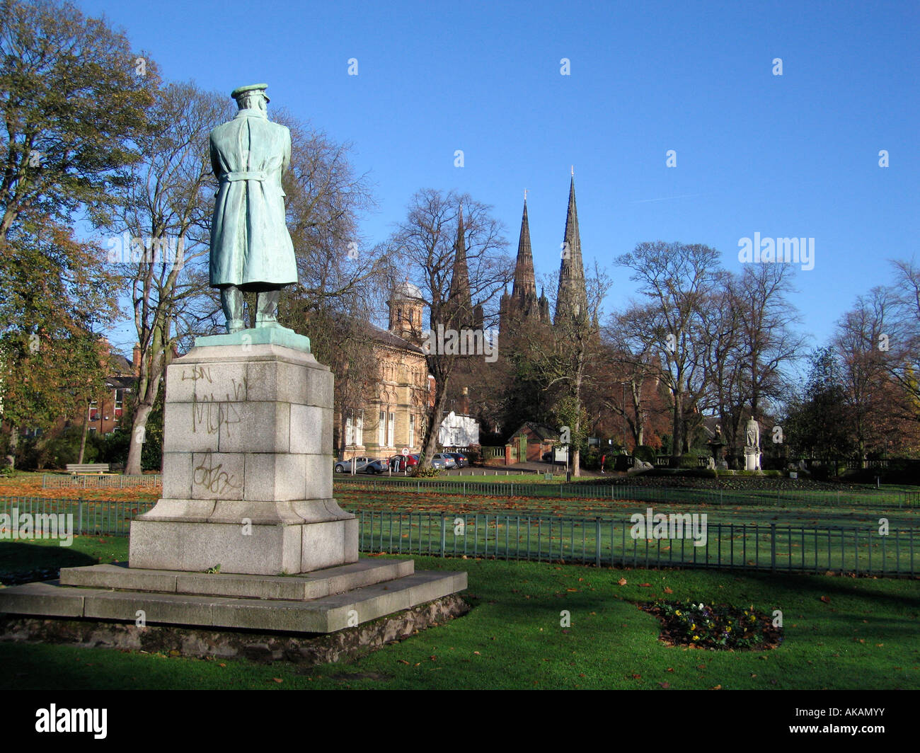 Statue of John Smith Captain of the ill fated Titanic in Beacon Park ...