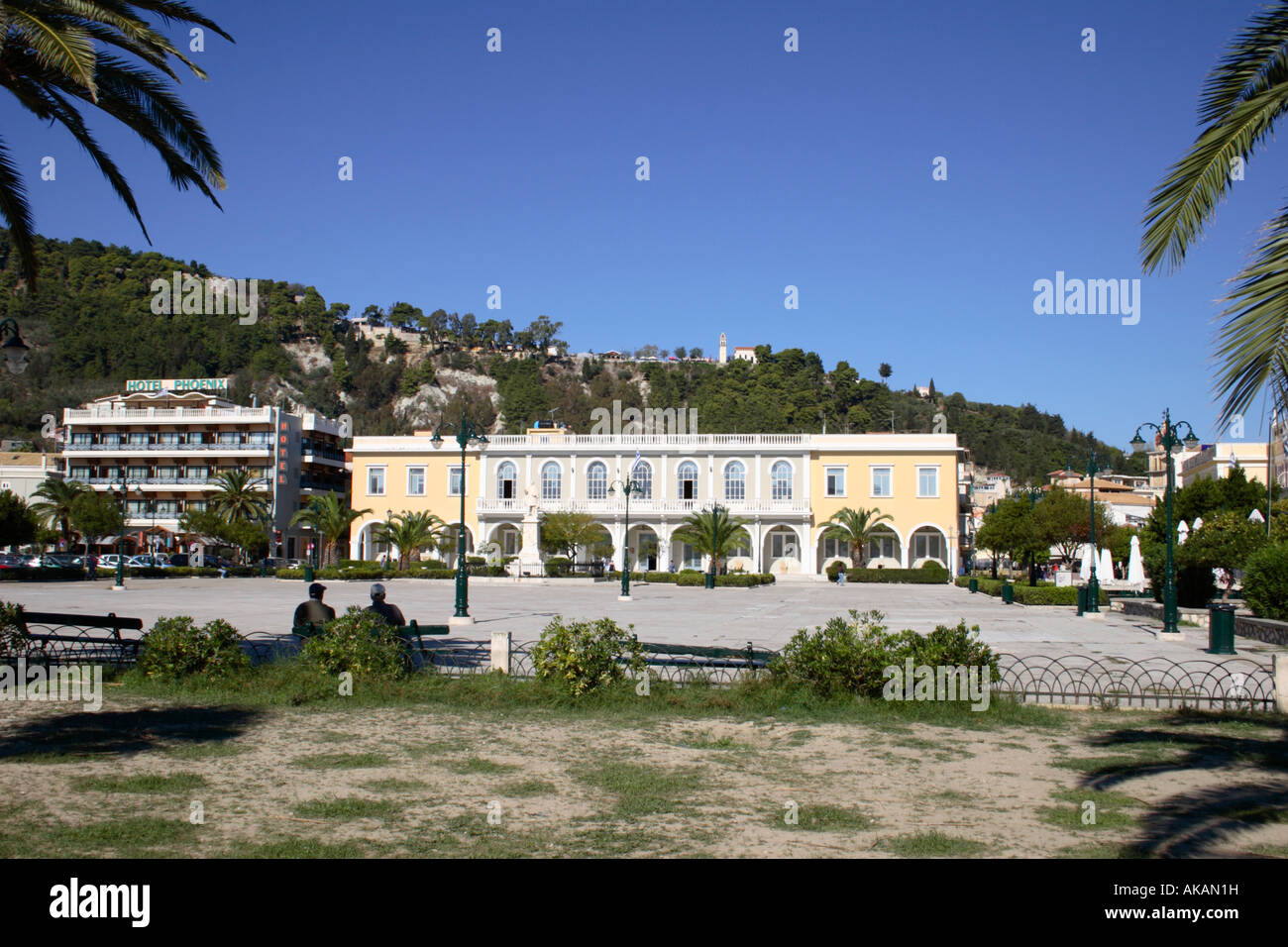 Solomos Square, Zakynthos town, Greece Stock Photo - Alamy