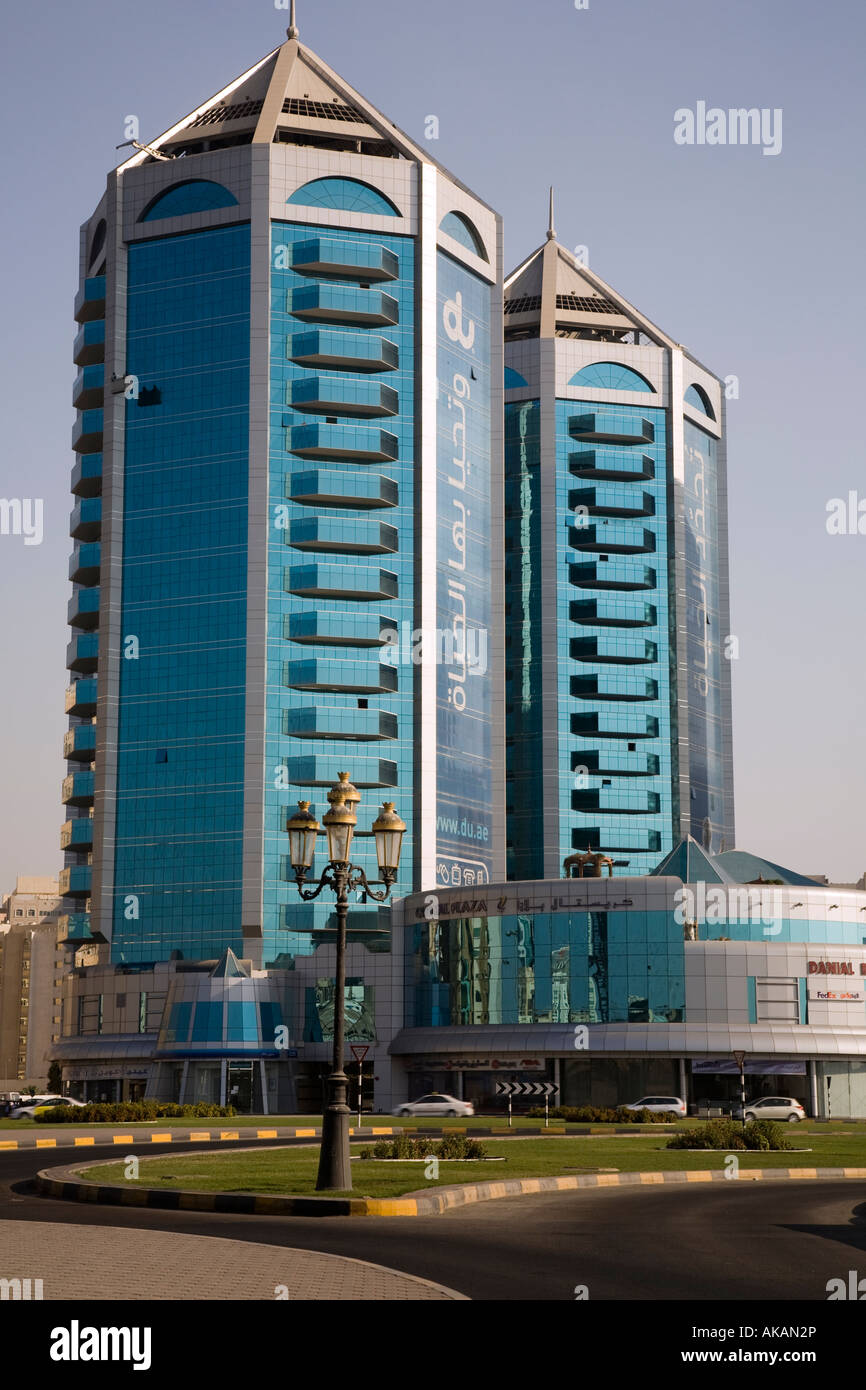 Crystal Towers Al-Sharjah UAE United Arab Emirates Stock Photo - Alamy