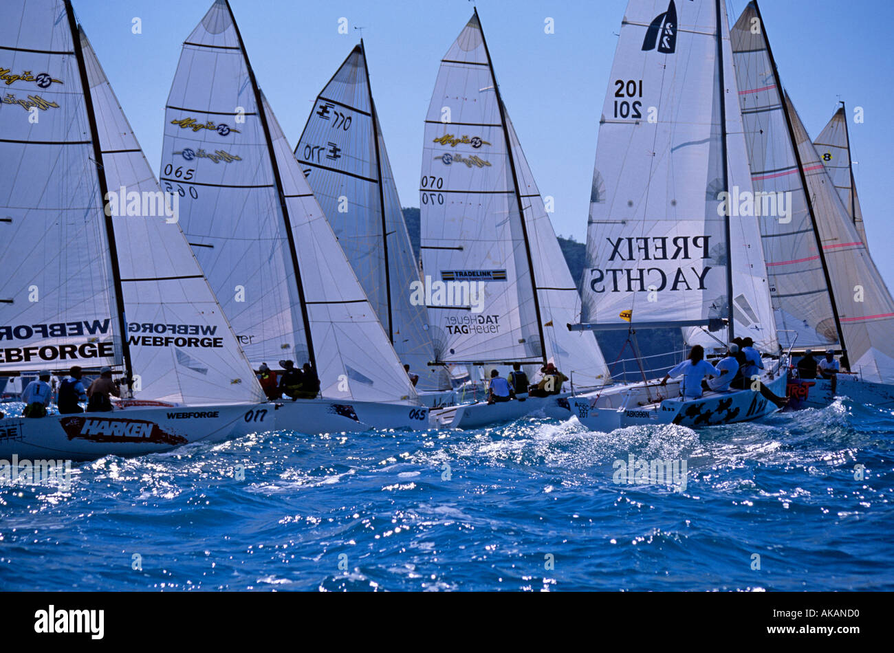 Yachts racing during Whitsunday Hamilton Island Race Queensland ...