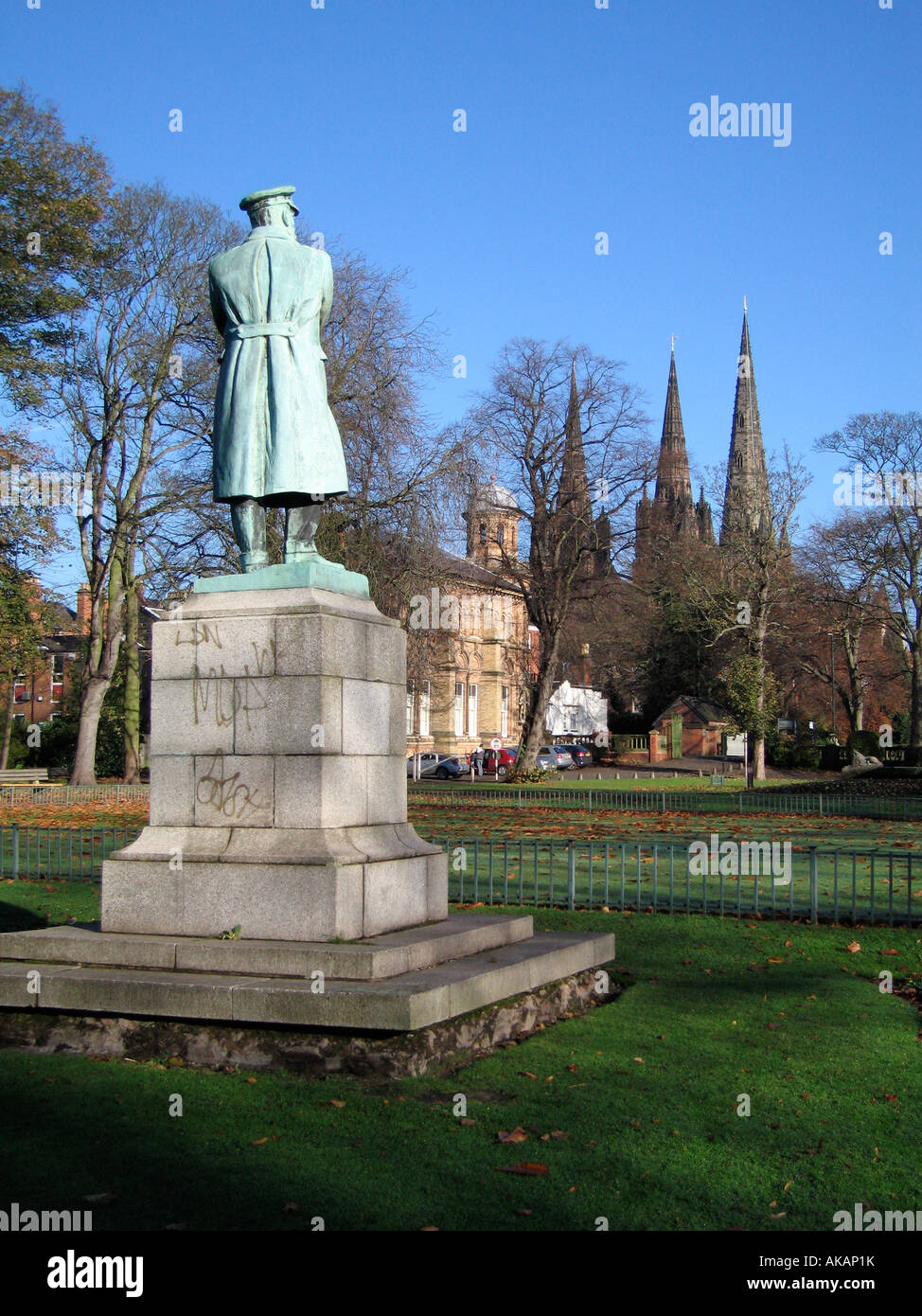 Statue of John Smith Captain of the ill fated Titanic in Beacon Park ...