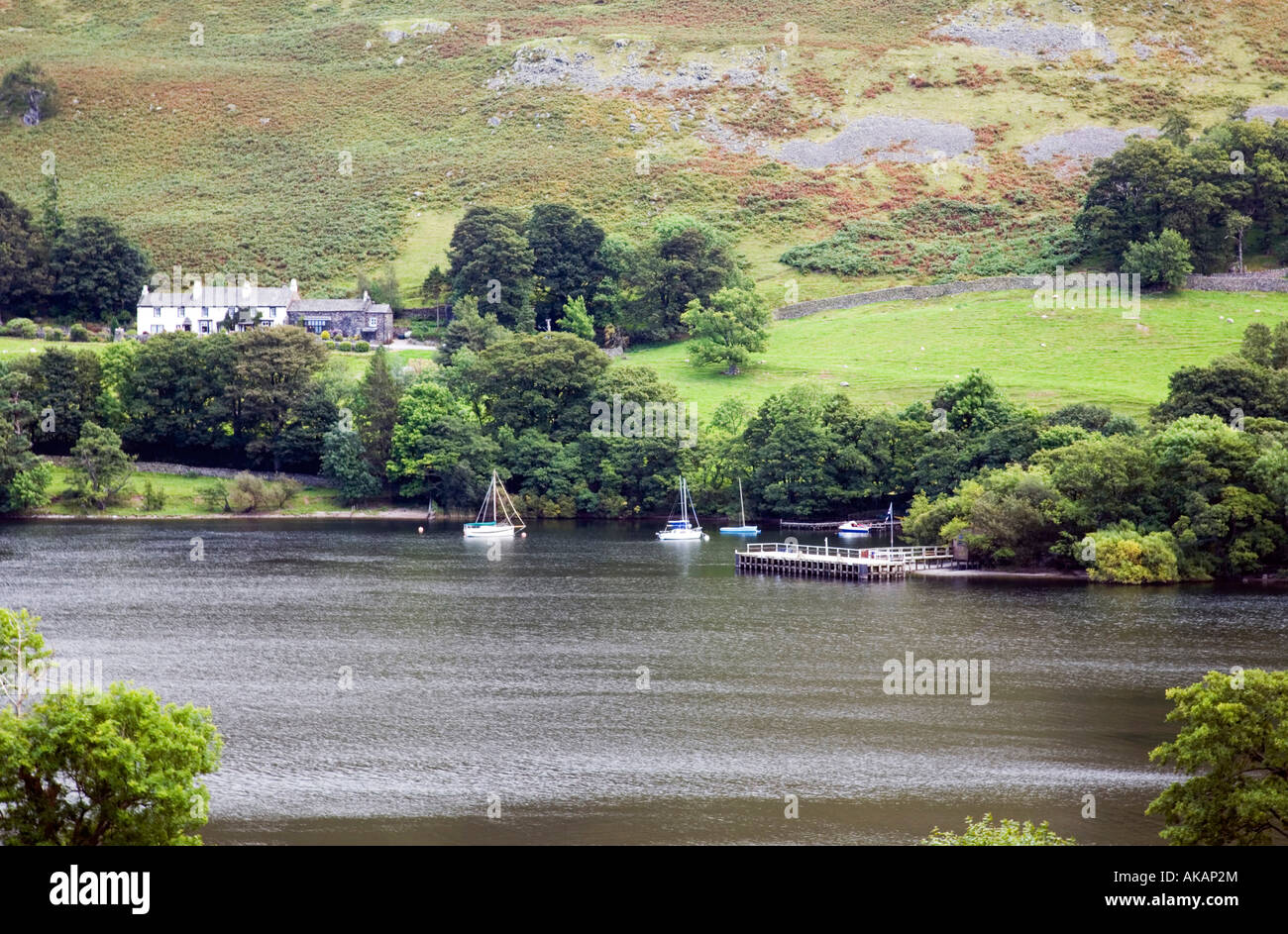 Howtown Ferry View from Hallin Fell blue waters and surrounding fells ...