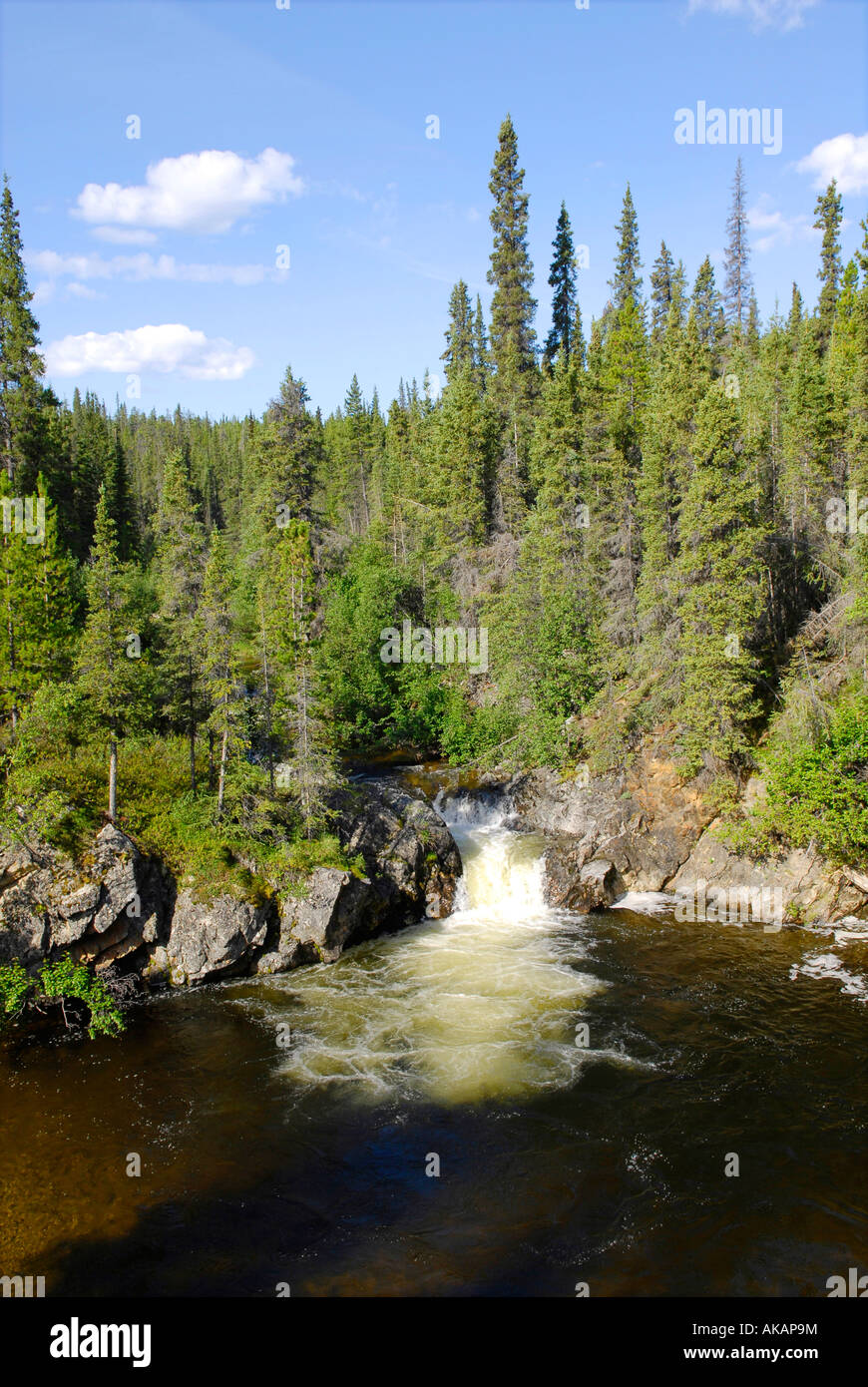 Rancheria Falls Recreation Site Along Alaska Highway ALCAN Al Can Yukon ...