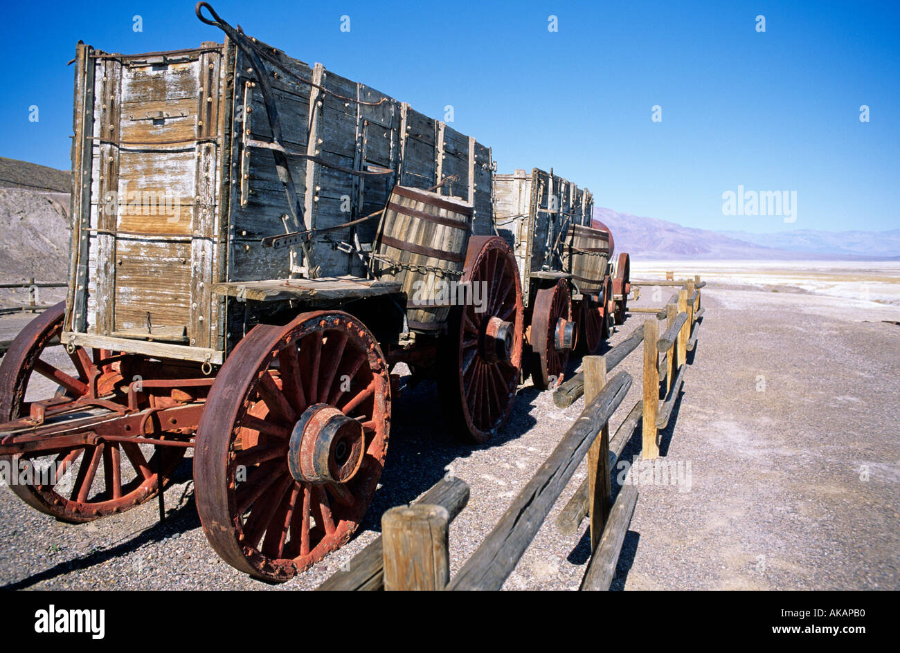 Mule train Harmony Borax Works Death Valley California USA Stock Photo ...