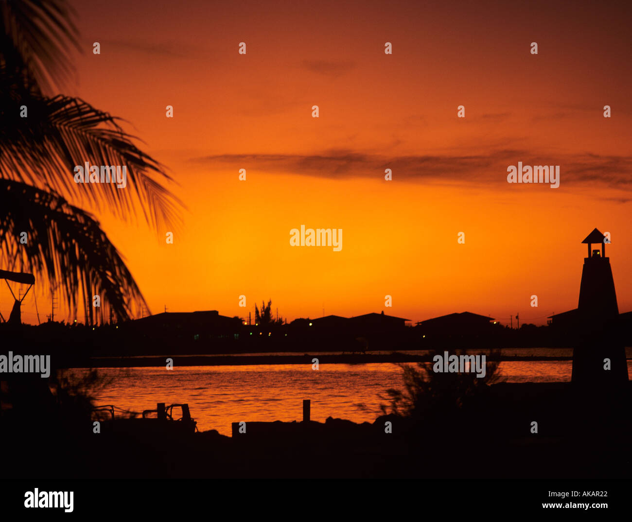 Florida Keys Sunset over Marathon USA Stock Photo - Alamy