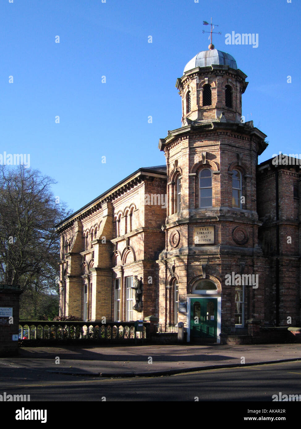 The old Free Library at the side of Beacon Park in Lichfield ...