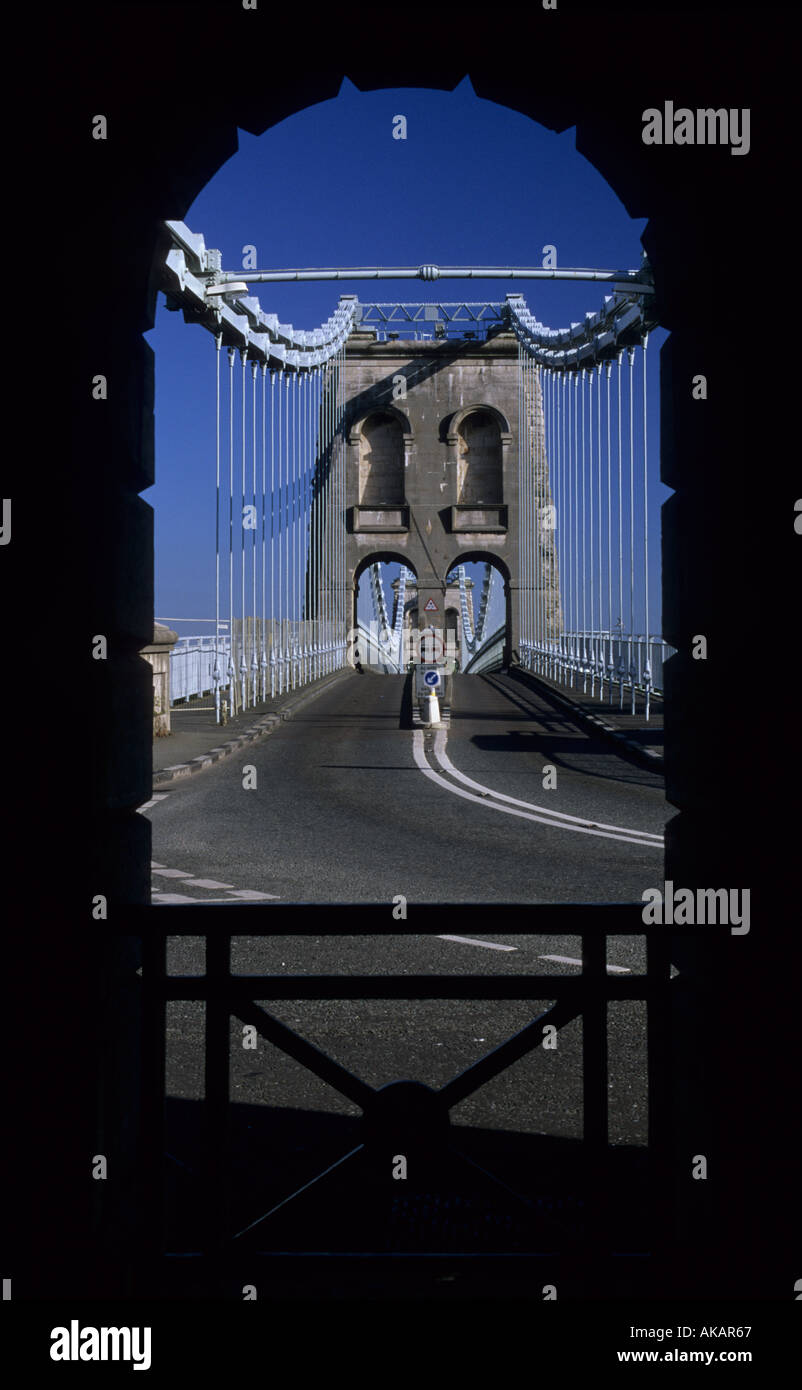 Menai Suspension Bridge, Anglesey, North Wales, UK Stock Photo - Alamy