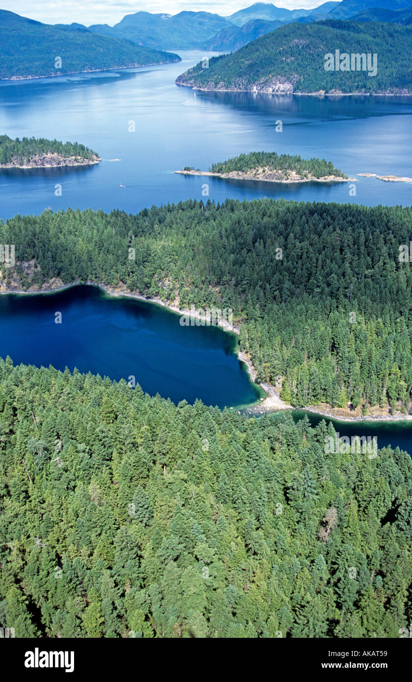 An aerial view of desolation sound hi-res stock photography and images ...