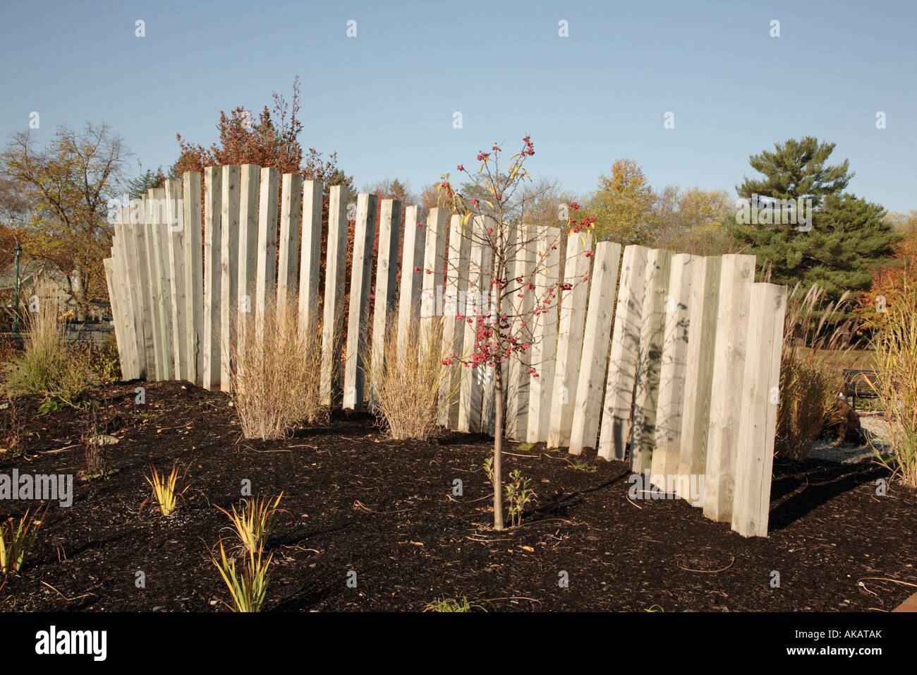 A small park near Squamscott River in downtown Exeter New Hampshire USA ...