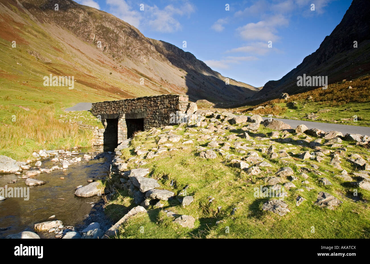 Stone Bridge Over Gatesgarthdale Beck Honister Pass Lake District ...