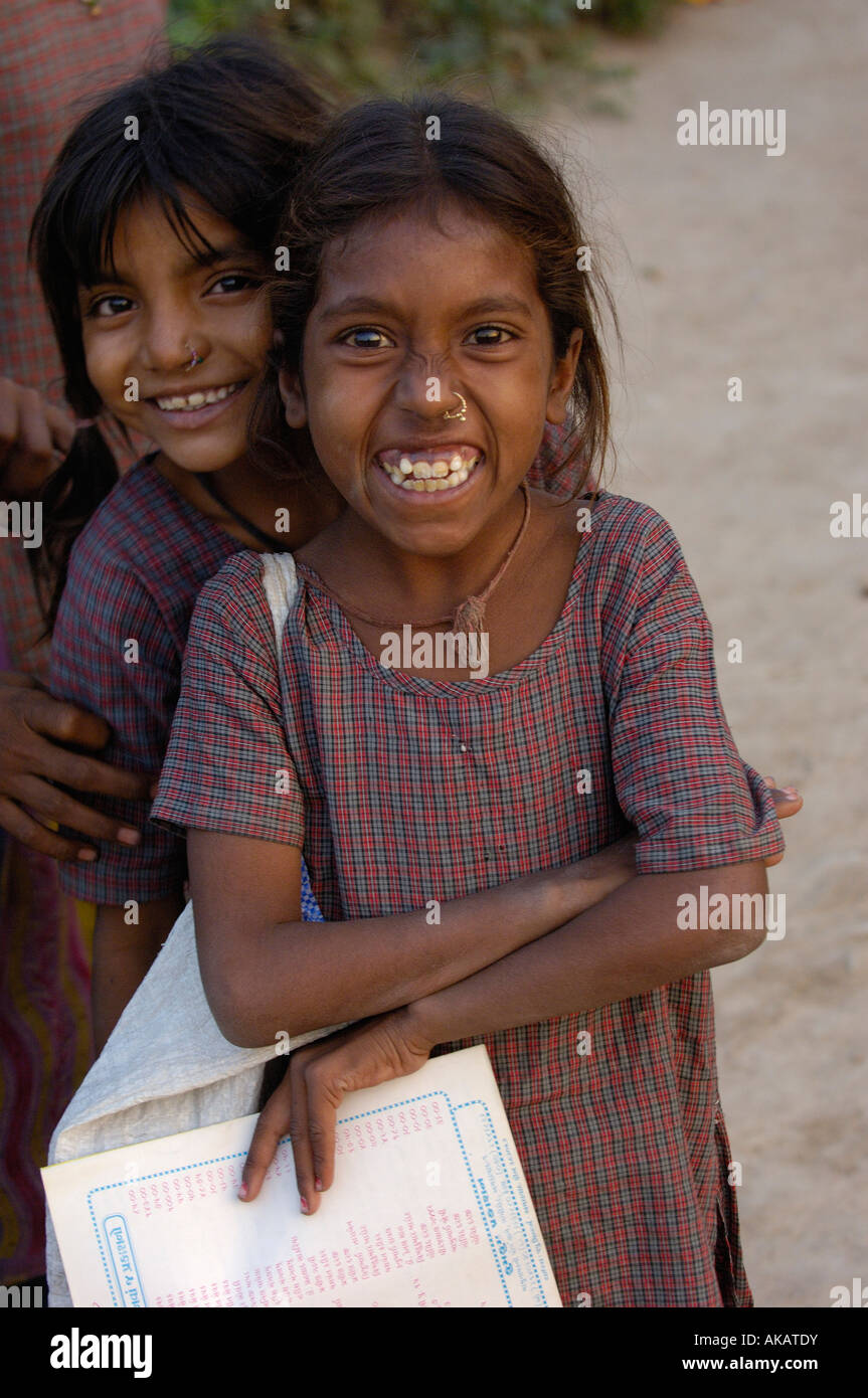 Rabari children. Gujarat. Rann of Kutch. SW INDIA Stock Photo - Alamy