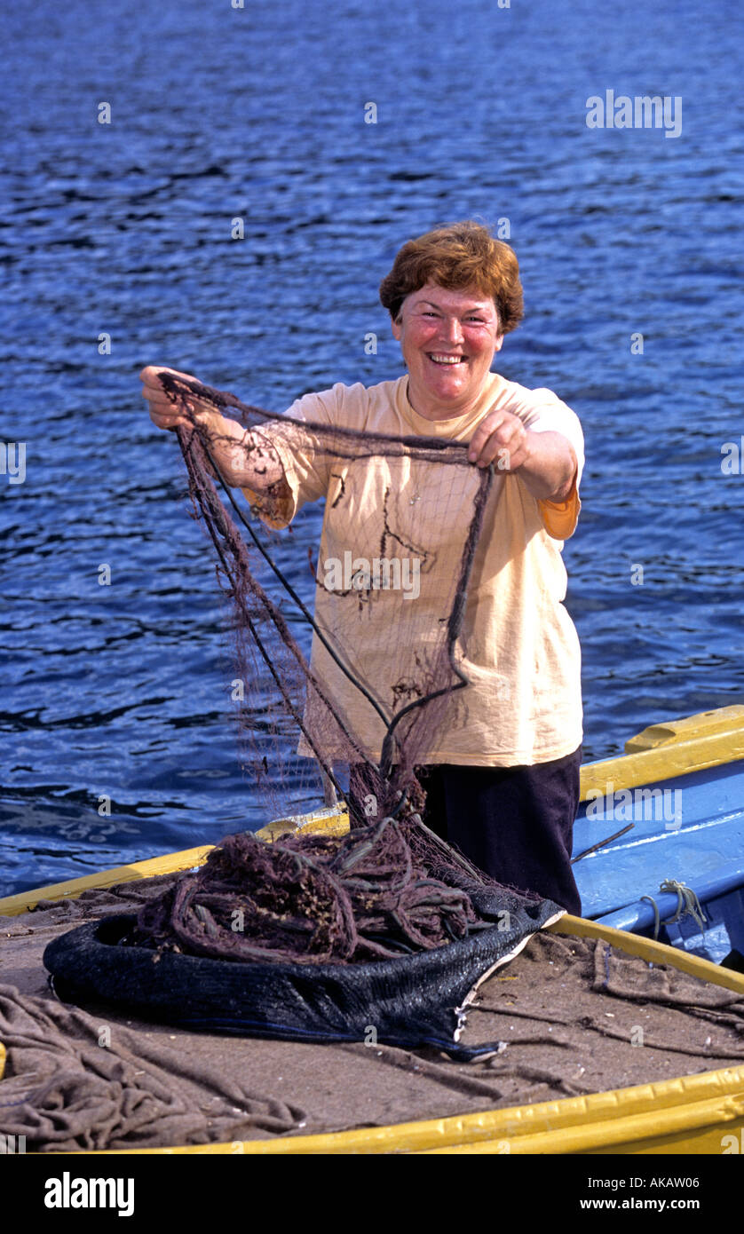 Fishing lady hi-res stock photography and images - Alamy
