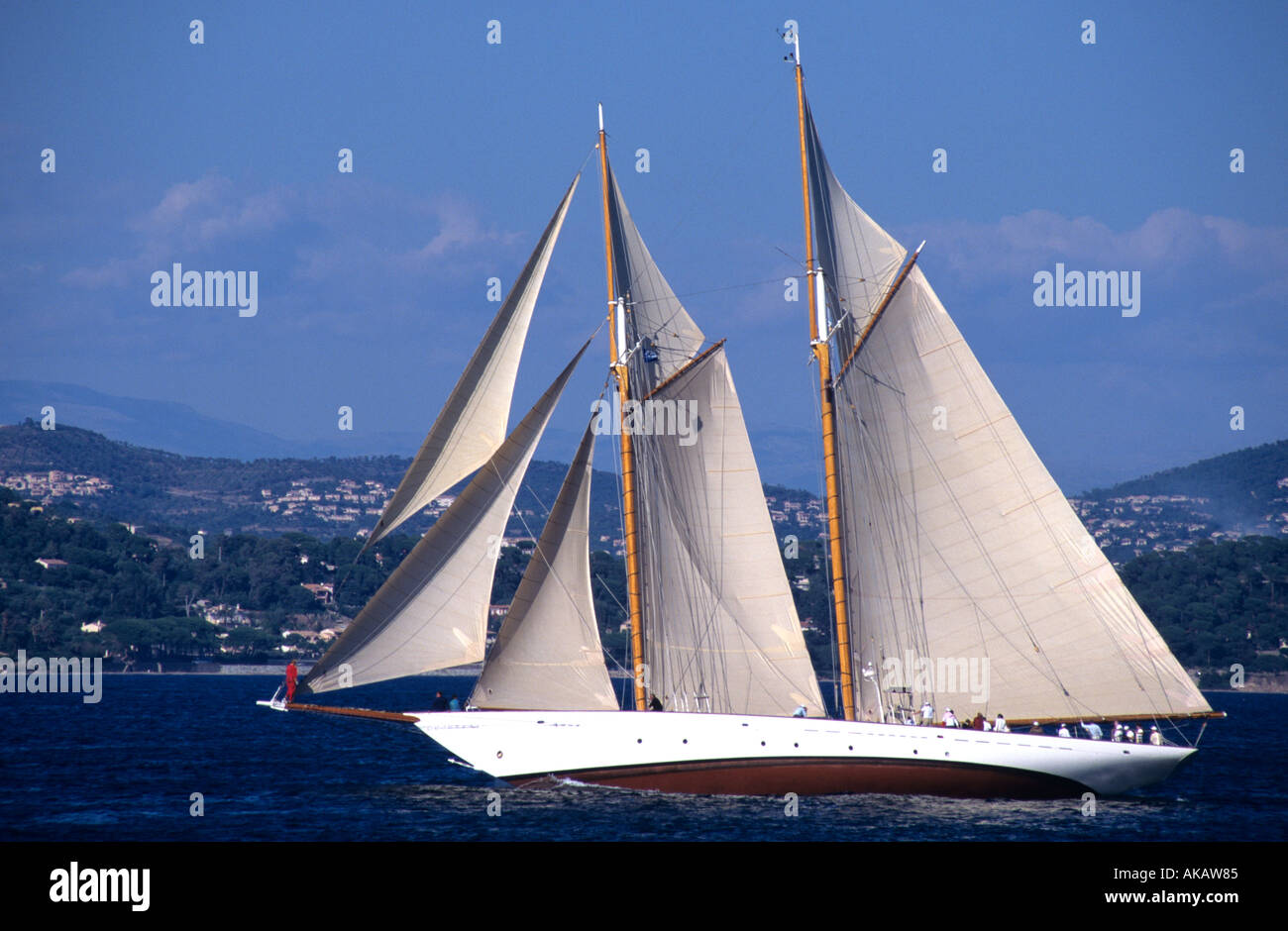 Sailing vessel schooner Stock Photo - Alamy