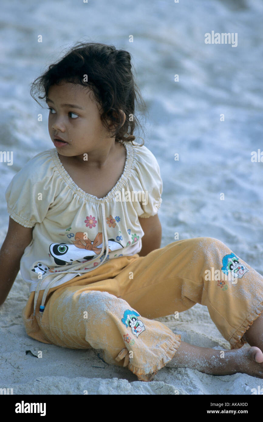 Thailand Phi Phi Don island sea gypsy child Stock Photo - Alamy