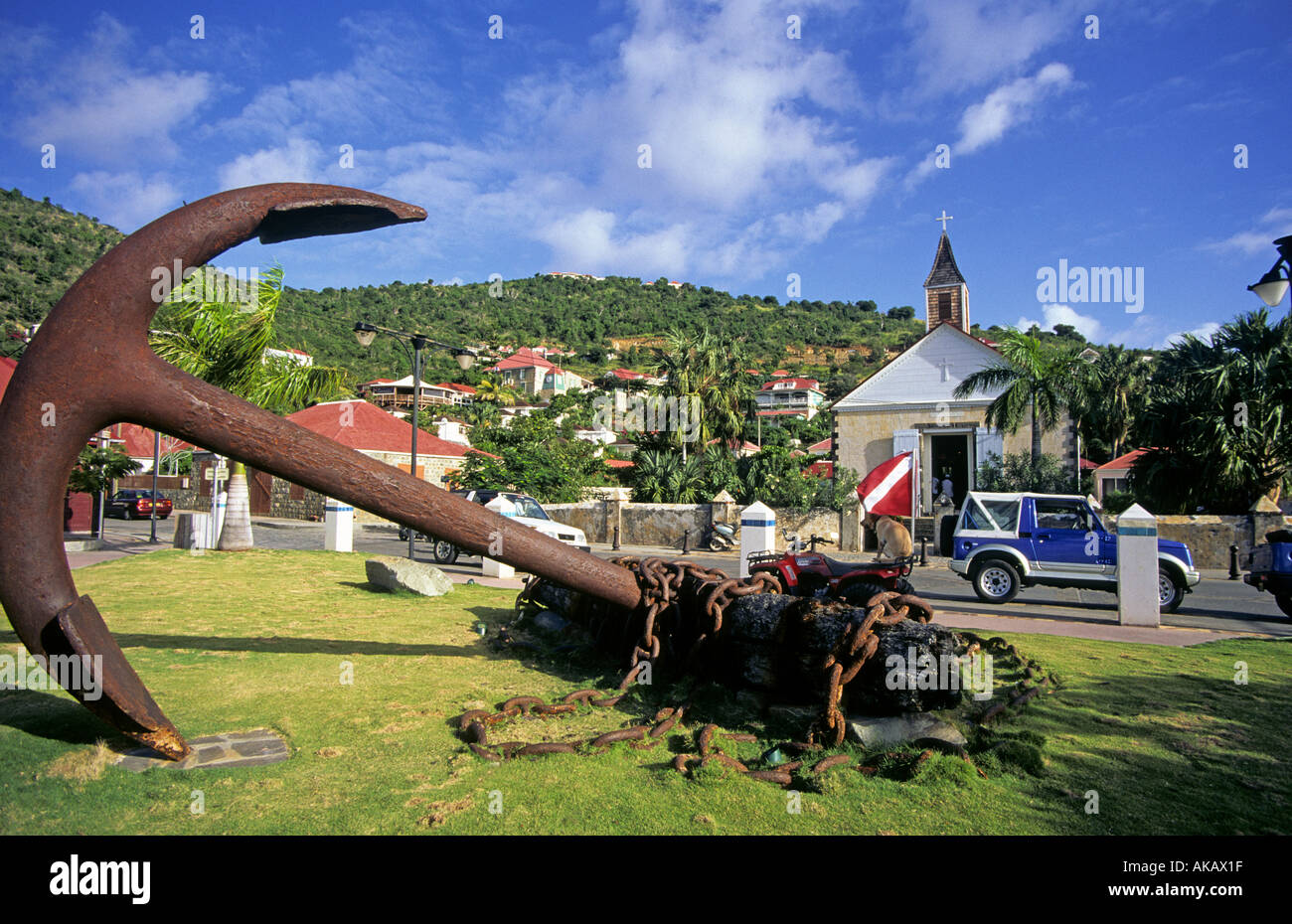 St Bartholomews Anglican Episcopal Church with English anchor from the ...