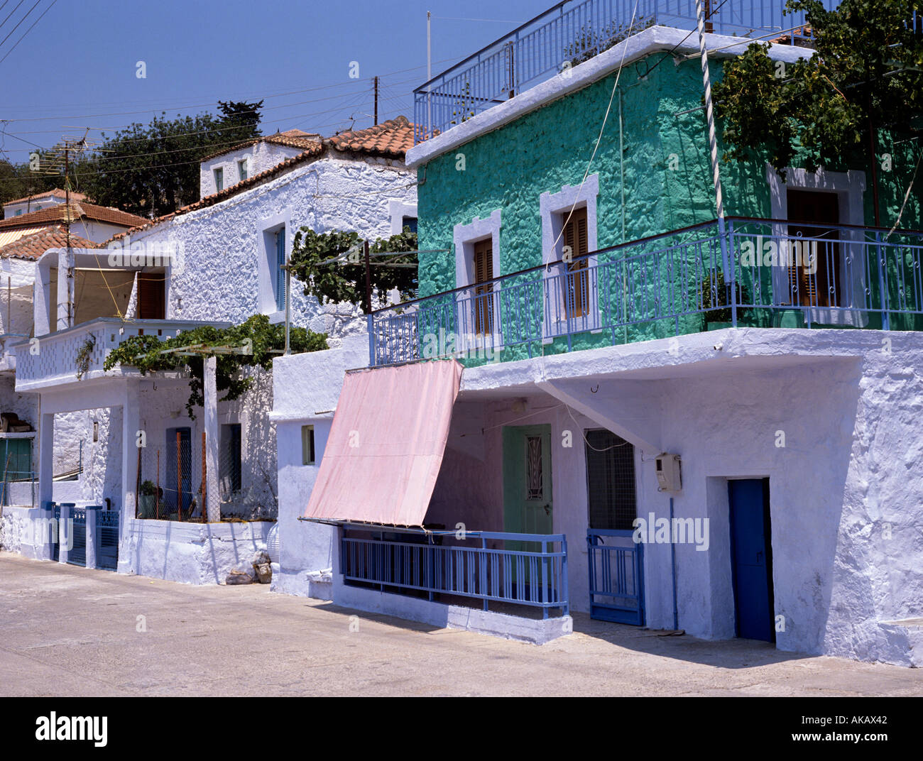 Classic Greek buildings Stock Photo - Alamy