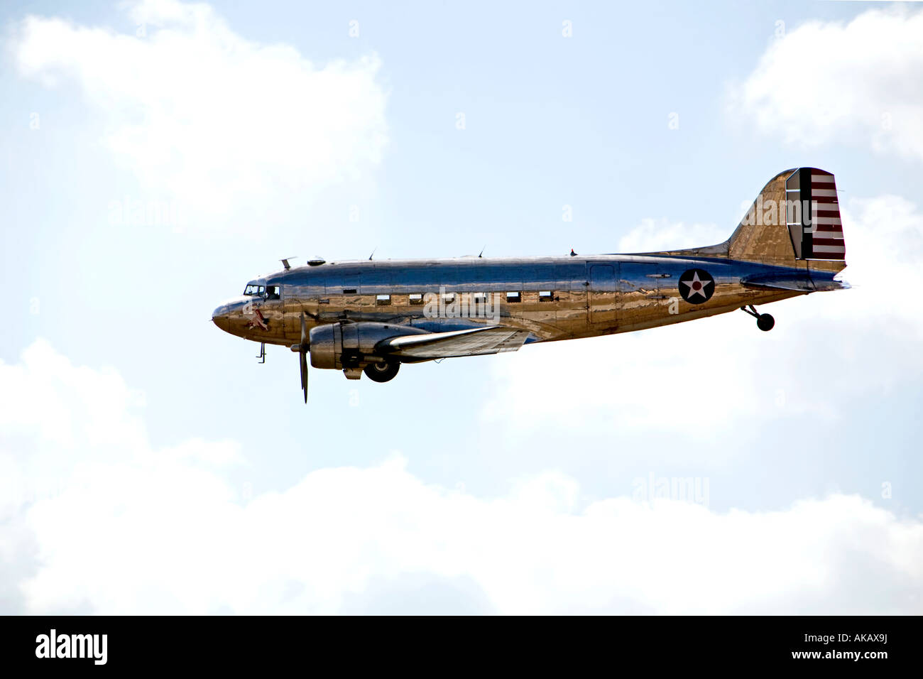 C-47 Skytrain in flight Stock Photo - Alamy