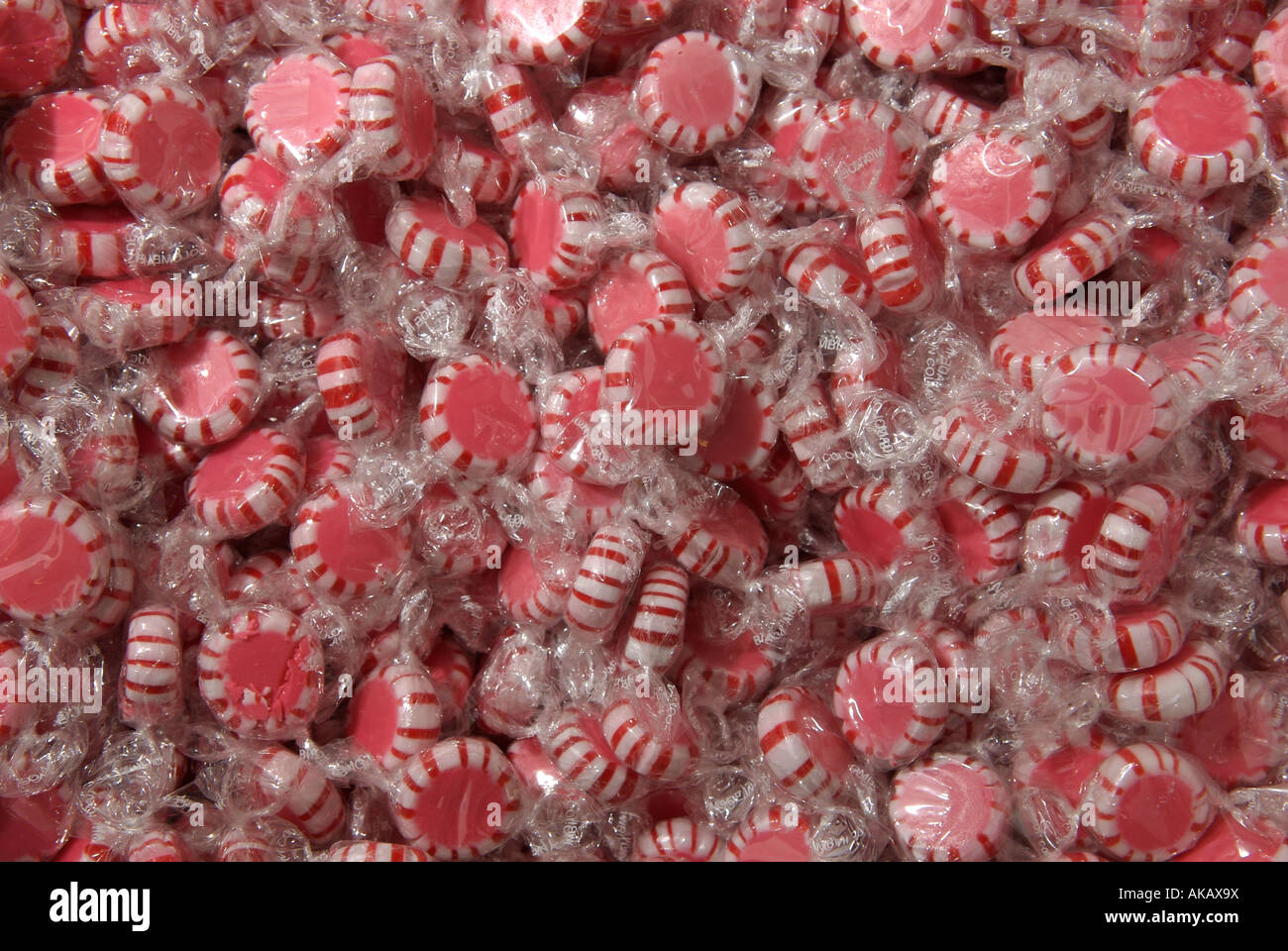 Close up of Peppermint Candy Stock Photo - Alamy