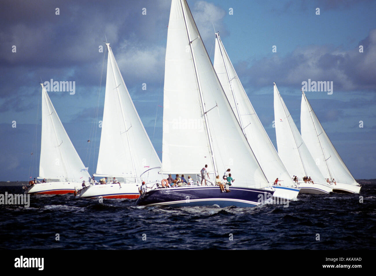 Caribbean yacht racing hi-res stock photography and images - Alamy