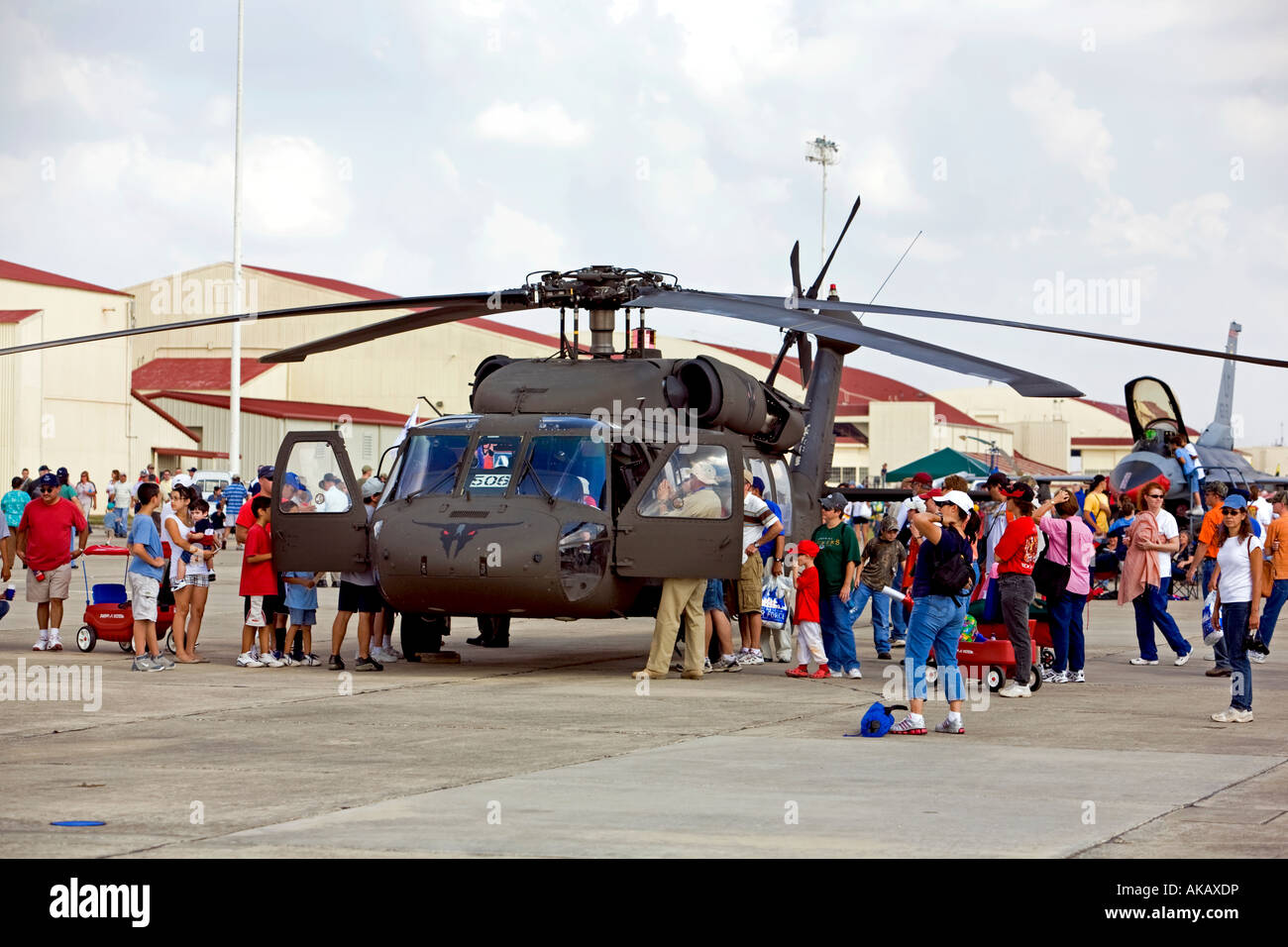 Blackhawk helicopter airshow display flightline during an airshow ...