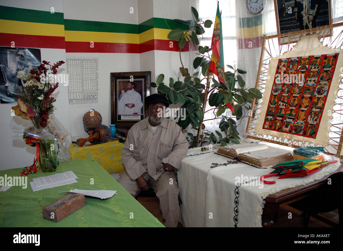 Jah Blue inside The Temple in the International Rastafarian Centre ...