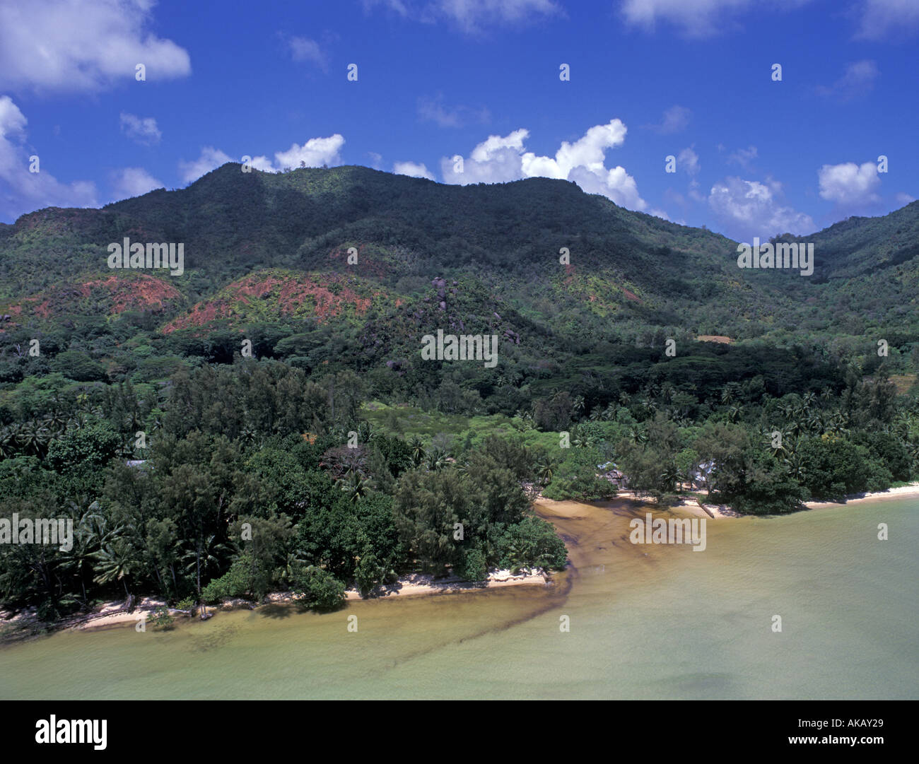 River mouth on coast in Seychelles Stock Photo - Alamy