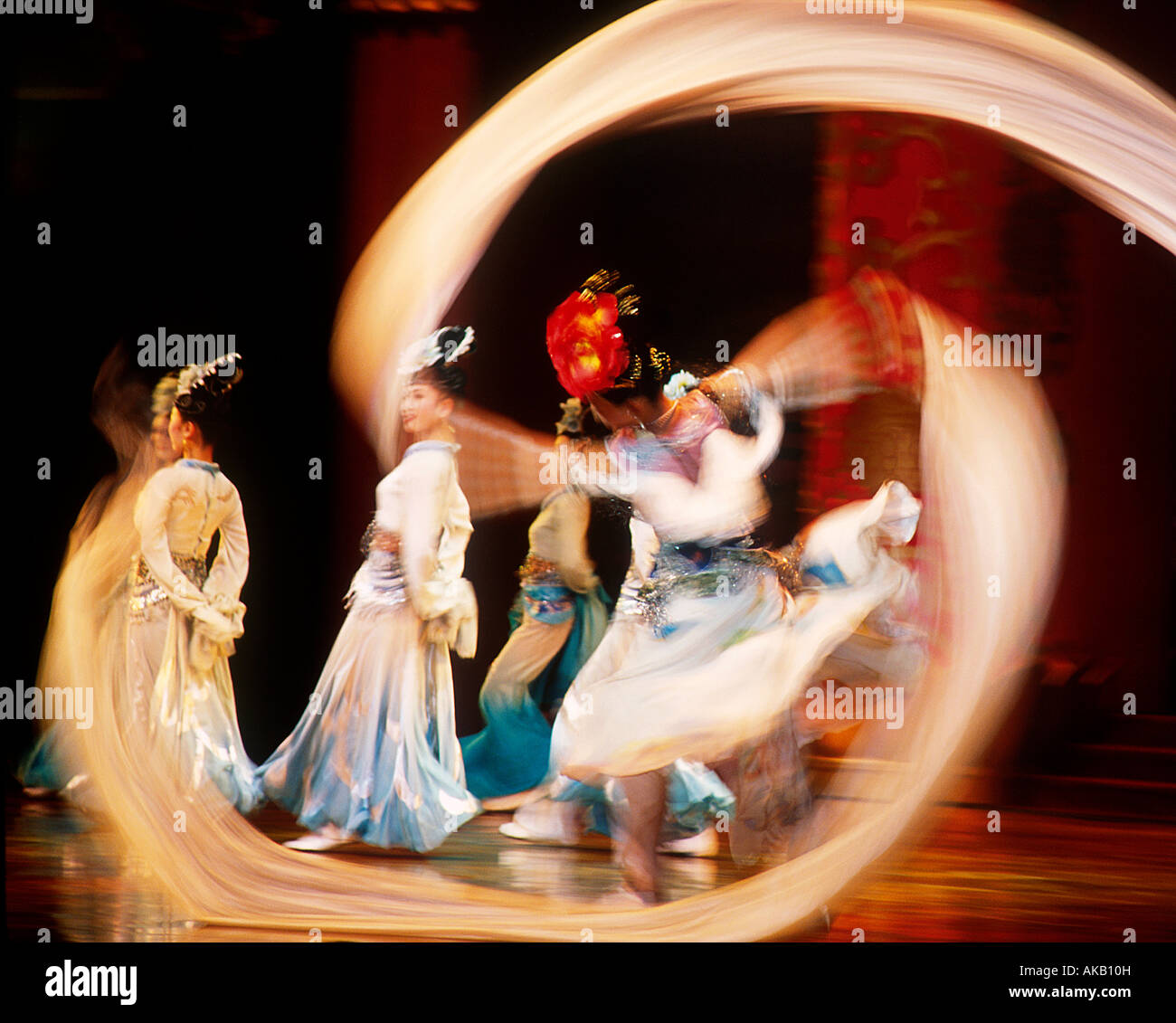 China Beijing Tang Dynasty dancers scarf dance Stock Photo - Alamy