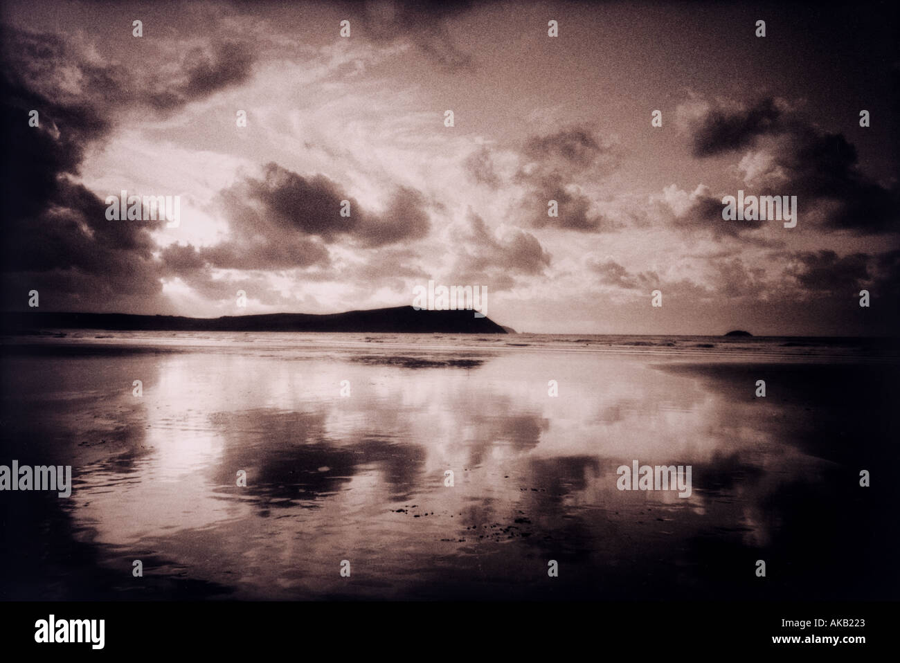 Polzeath Cornwall UK Stepper point North Cornwall coast Padstow Bay ...